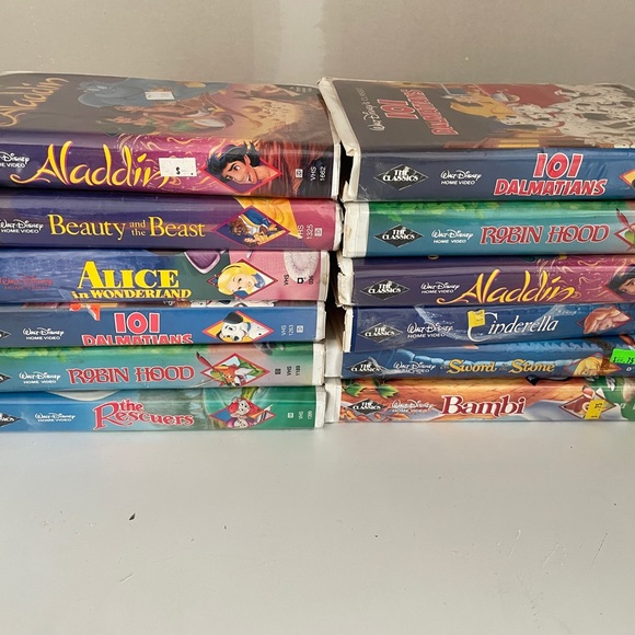 Disney | Other | Lot Of 2 Disney Classics Black Label Rare Vhs Tapes ...